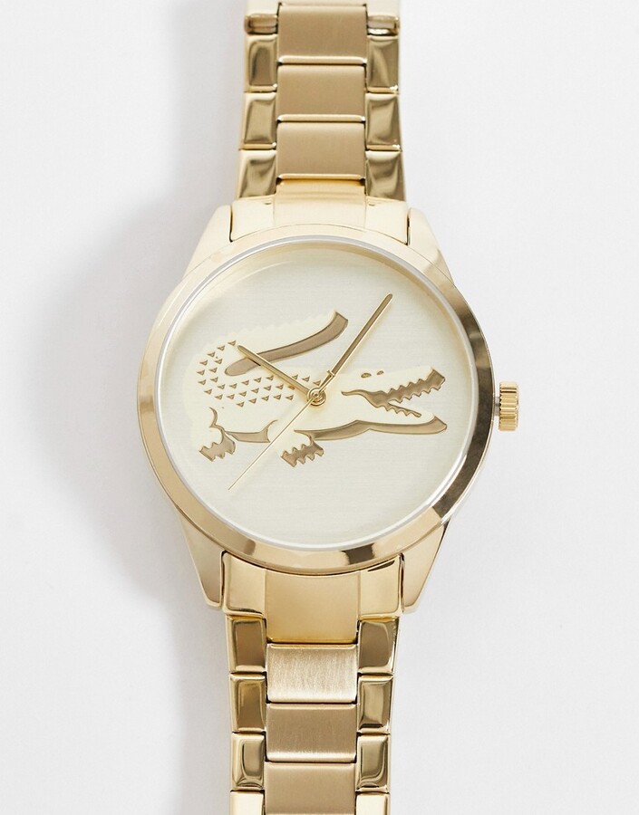 Lacoste womens ladycroc bracelet watch in gold - ShopStyle