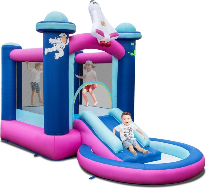 Sugift 3-in-1 Inflatable Space-themed Bounce House with 480W Blower ...