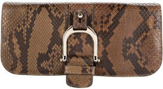 Gucci Python Greenwich Clutch - ShopStyle