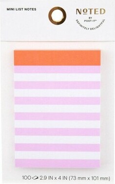 Noted by Post-it Mini List Notes, Purple & White Sticky Notes: To Do ...