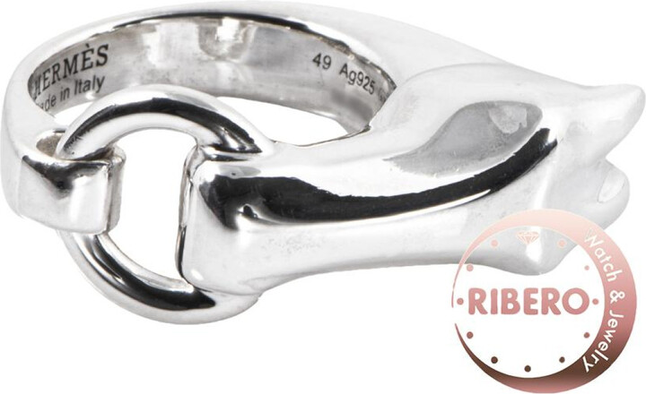 Hermes Silver ring - ShopStyle