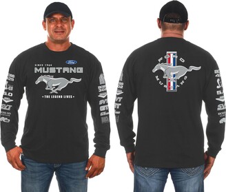 JH DESIGN GROUP Men's Ford Mustang Long Sleeve T-Shirt Front Back ...