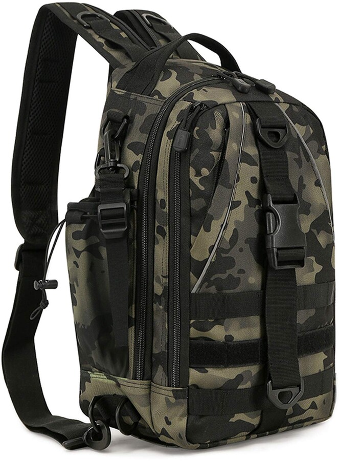 BAIGIO Large Tactical Shoulder Backpack Fly Fishing Sling Bags Water ...