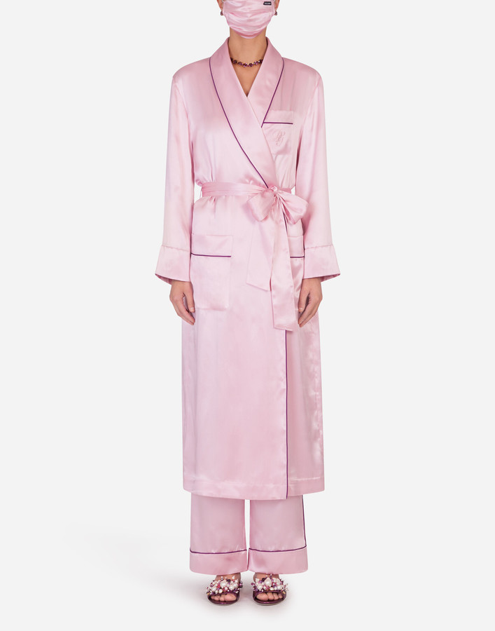 Dolce & Gabbana Silk Robe With Matching Face Mask - ShopStyle