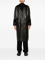 A.N.G.E.L.O. Vintage Cult 1990s Suede-Panelling Leather Coat - ShopStyle