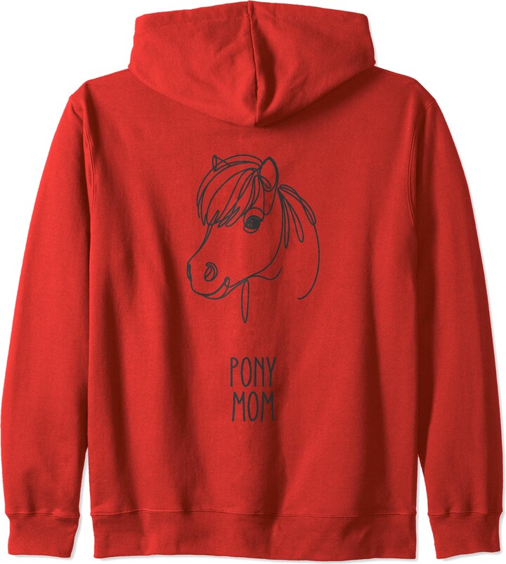 The Woof Wardrobe Line Art Best Horse Mom Women - Pony Horse Zip Hoodie ...