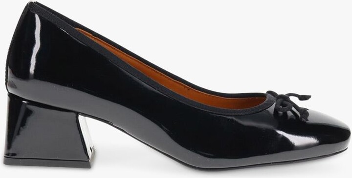 Jones Bootmaker Yosha Patent Leather Flared Heeled Courts - ShopStyle Heels