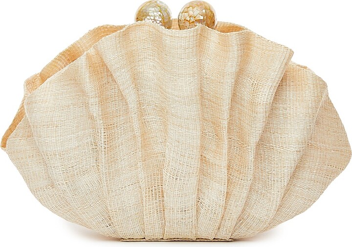Poolside Women's Origami Shell Straw Clutch - Natural - ShopStyle
