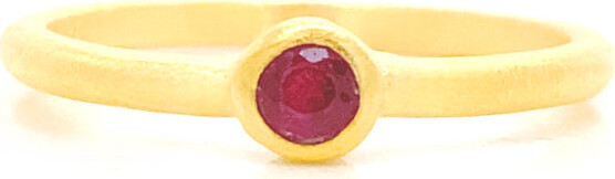 Gem Bazaar Jewellery Women's Gold / Red Ruby Stacking Ring - ShopStyle