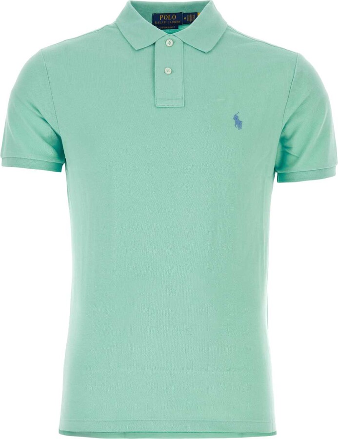 Ralph Lauren Mint Green Piquet Polo Shirt - ShopStyle