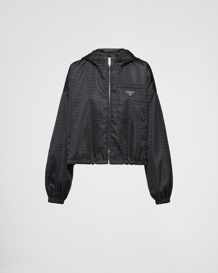 Prada Cropped Re-nylon Hooded Blouson Jacket - ShopStyle