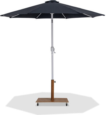 Arlmont & Co. Chavelle Fabric / Aluminum Patio Umbrella With Base Sets ...
