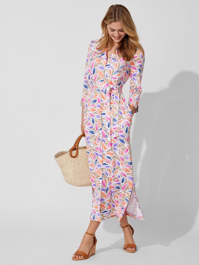 J.Mclaughlin Brynn Maxi Dress in Mega Leafpile - ShopStyle