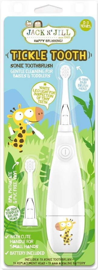 Jack N' Jill Tickle Tooth Sonic Toothbrush for Babies & Toddlers ...