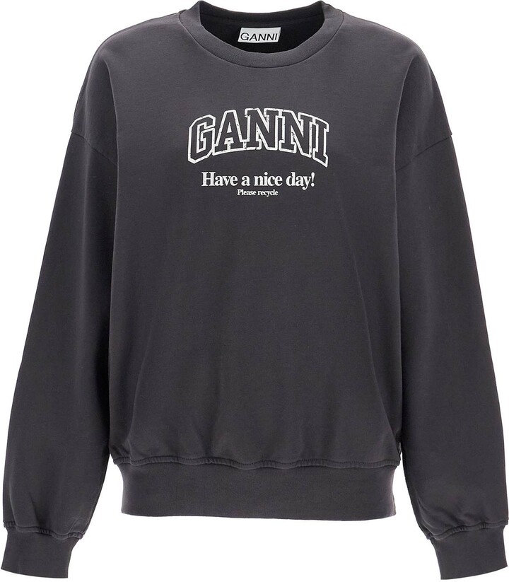 Ganni Oversized Isoli - ShopStyle Sweatshirts & Hoodies