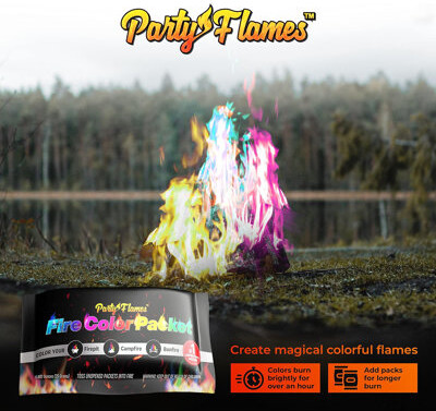 INKEDZ Fire Color Changing Packets Fire Pit (10 Pack) - Perfect for Any ...