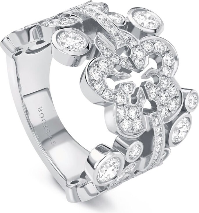 Boodles White Gold And Diamond Blossom Signature Ring - ShopStyle