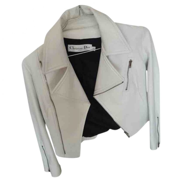 Christian Dior White Leather Jackets - ShopStyle