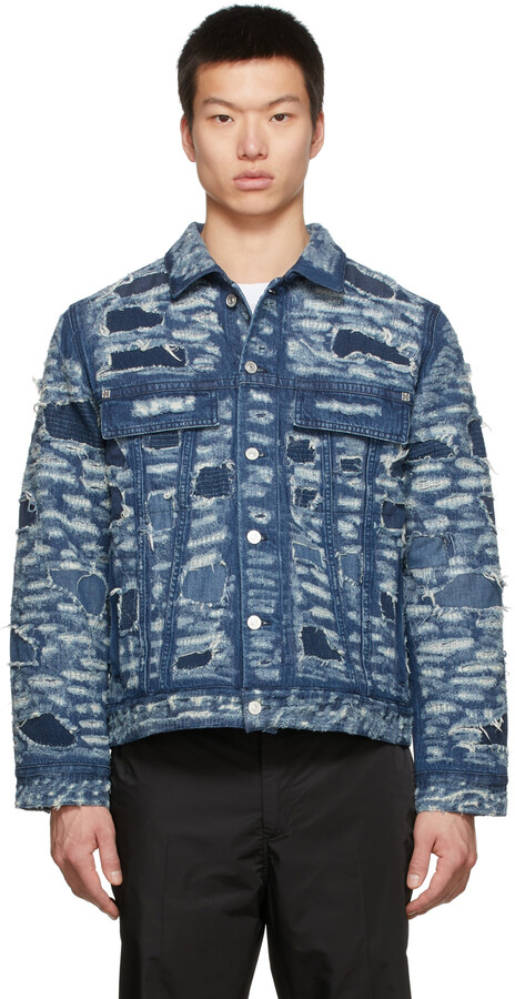 Givenchy Blue Classic 4G Rivet Denim Jacket - ShopStyle