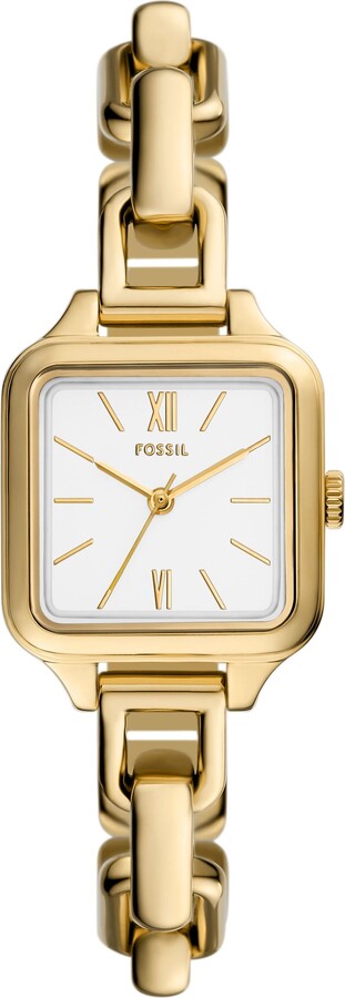 Fossil Women's Colleen Three-Hand, Gold-Tone Stainless Steel Watch ...