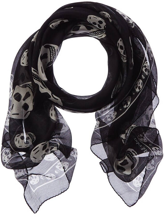 Alexander McQueen Skull Silk Scarf - ShopStyle Scarves & Wraps