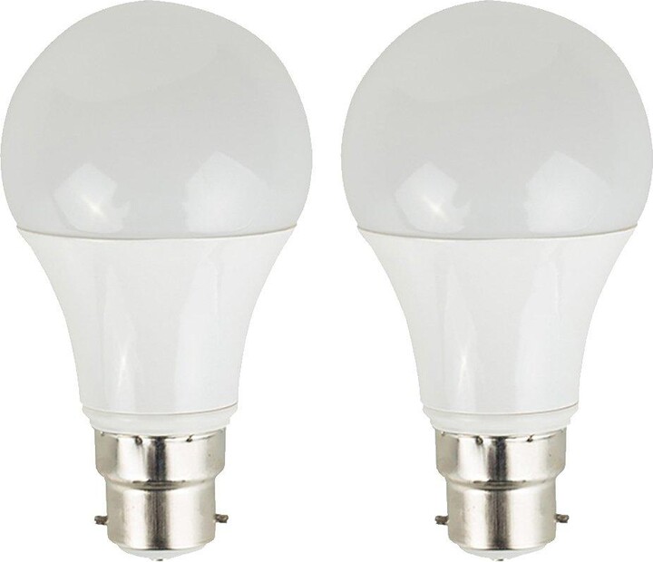 ValueLights 2 Pack B22 White Thermal Plastic GLS LED 7W Multi RGB 6500K ...