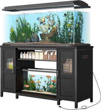 Tucker Murphy Pet Eito 880lbs Rectangle Aquarium Stand Heavy-Duty Dual ...