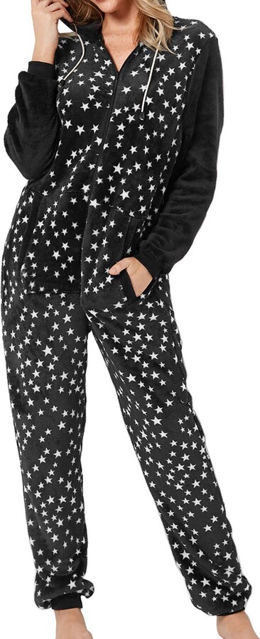 Orshoy Onesie for Womens Hooded Onesies All in One Pyjamas Jumpsuit ...