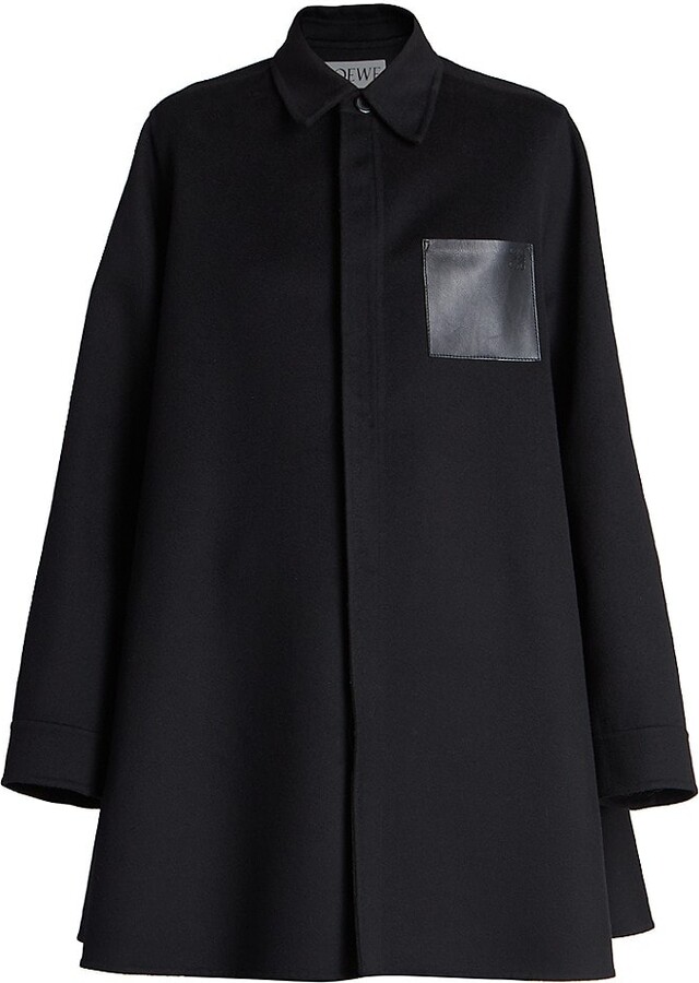 Loewe Wool-Blend Trapeze Coat - ShopStyle