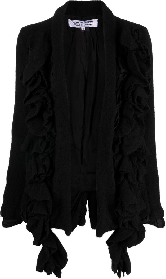 Comme des Garçons Comme des Garçons Ruffle-Front Jacket - ShopStyle