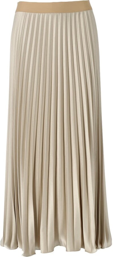 Weekend Max Mara Gavino Champagne Pleated Skirt - ShopStyle