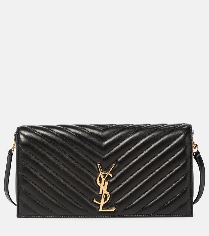 Saint Laurent Kate Baguette leather shoulder bag - ShopStyle