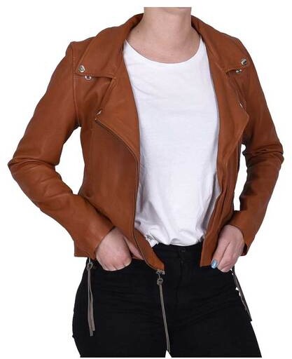 MDK - Seattle New Thin Cognac Leather Jacket - 40 - ShopStyle