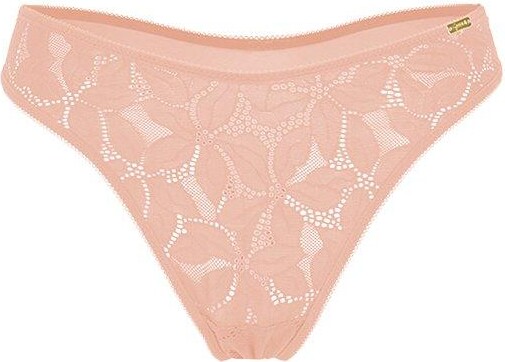 Gossard Glossies Lotus Thong - Light Tan - ShopStyle