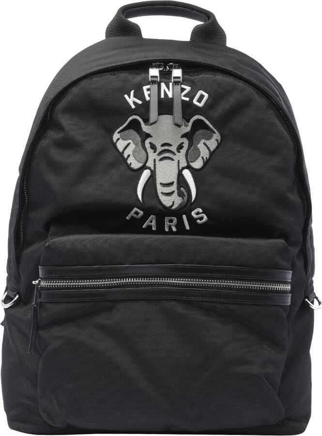 Kenzo Logo Embroidered Zip-Up Backpack - ShopStyle