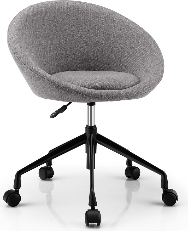 Adjustable Swivel Accent Chair Office Chair Round Back Vanity Chair ...