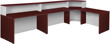 Inbox Zero Jolon 2 Person L-Shape Wood Reception Desk - ShopStyle
