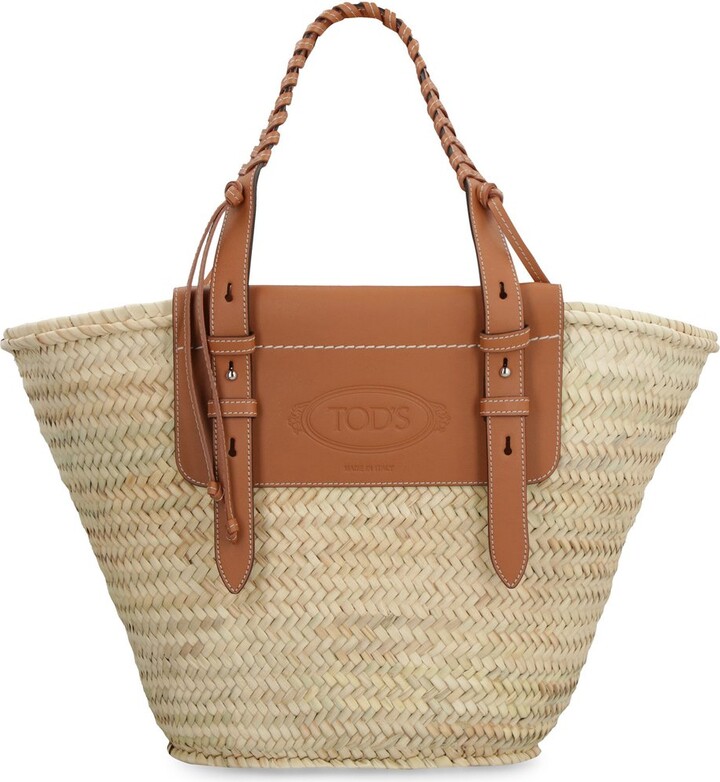 Tod's Logo Embossed Woven Tote Bag - ShopStyle
