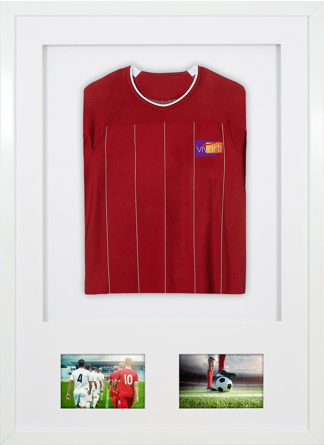 Vivarti 3D + Double Aperture Mounted Sports Shirt Display Frame with ...