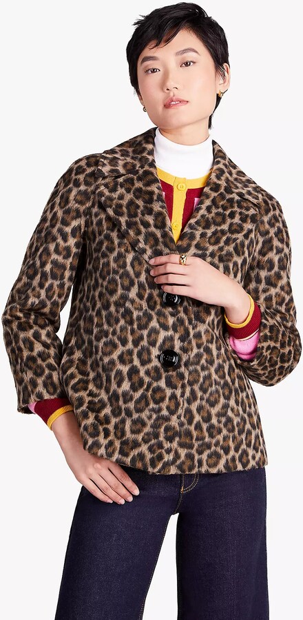 Kate Spade Brushed Leopard Jacket - ShopStyle