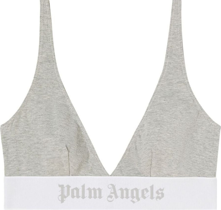 Palm Angels logo-strap triangle bra - ShopStyle
