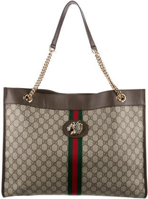 Gucci Large GG Supreme Rajah Tote - ShopStyle