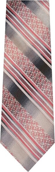 The Dapper Tie TheDapperTie Men' Red, And Black Stripe Necktie with ...