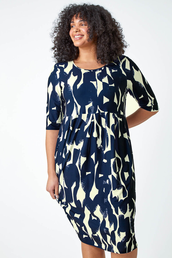 Roman Curve Roman Originals Curve Abstract Relaxed Pocket Dress - ShopStyle