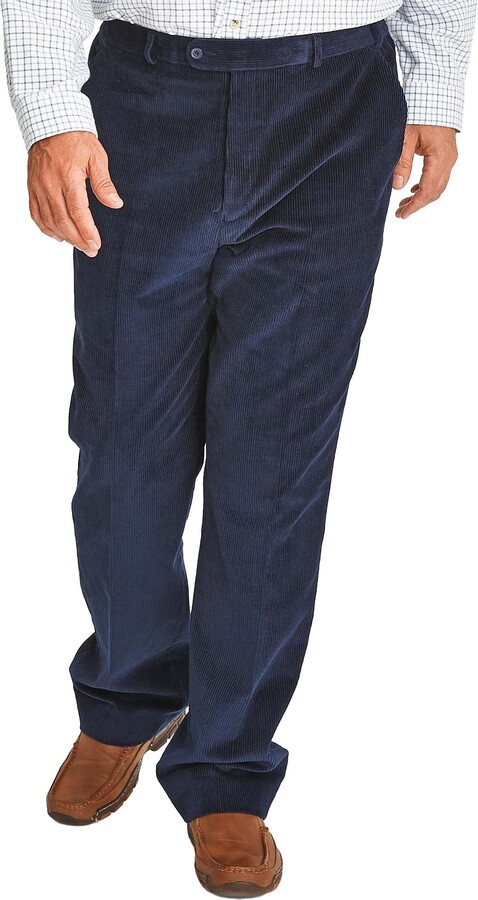 James Holton Mens Corduroy Trousers Elasticated Waist Smart Formal ...