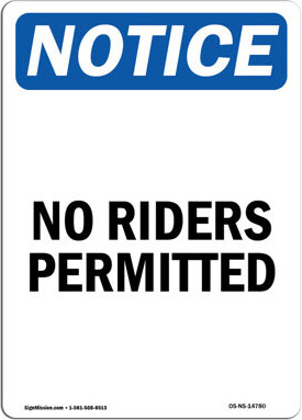 SignMission No Riders Permitted Sign - ShopStyle Home Office
