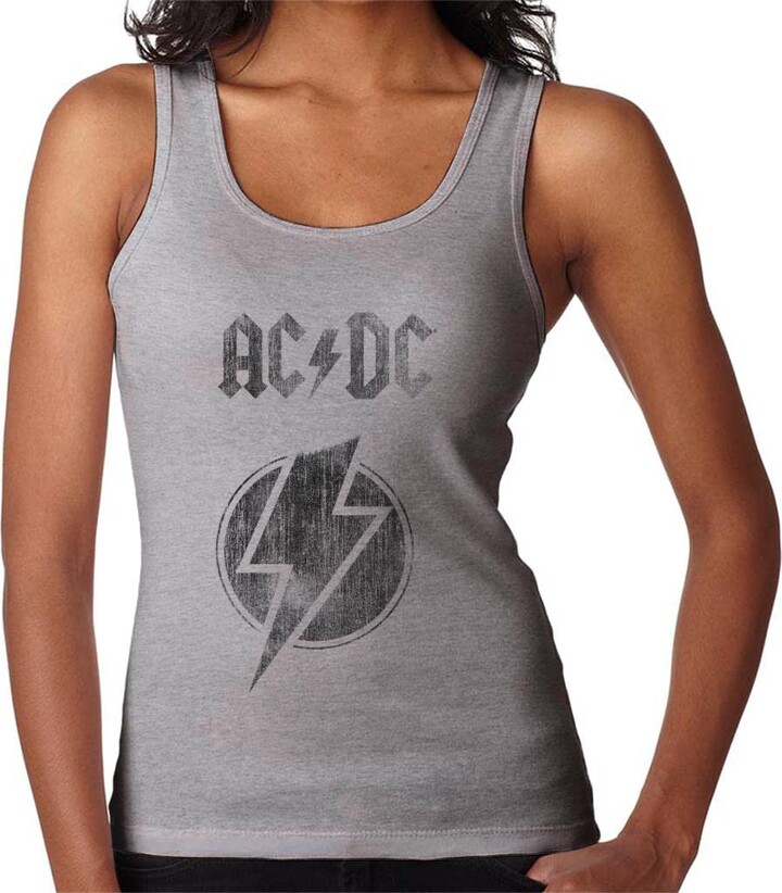 All+Every ACDC Logo Lightning Bolt Women's Vest - ShopStyle Tops
