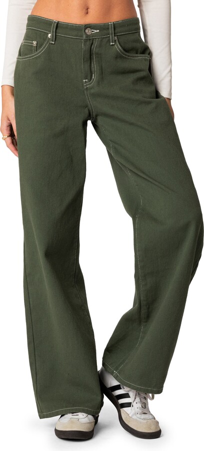 EDIKTED Brenda Low Rise Straight Leg Carpenter Jeans - ShopStyle