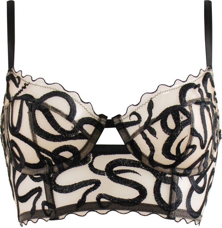 Studio Pia Women's Black Naga Longline Bra - ShopStyle