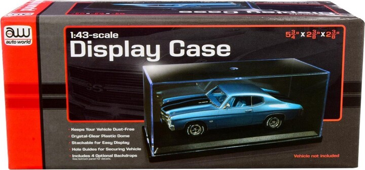 Auto World Acrylic Display Show Case with Black Plastic Base and 4 ...
